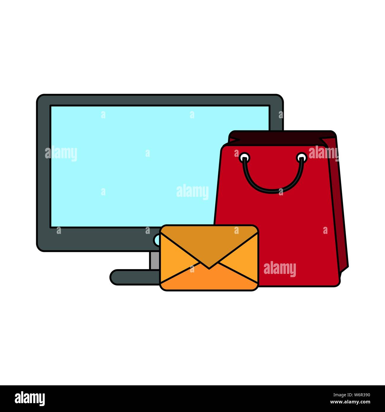 online shopping ecommerce sale cartoon Stock Vector Image & Art - Alamy