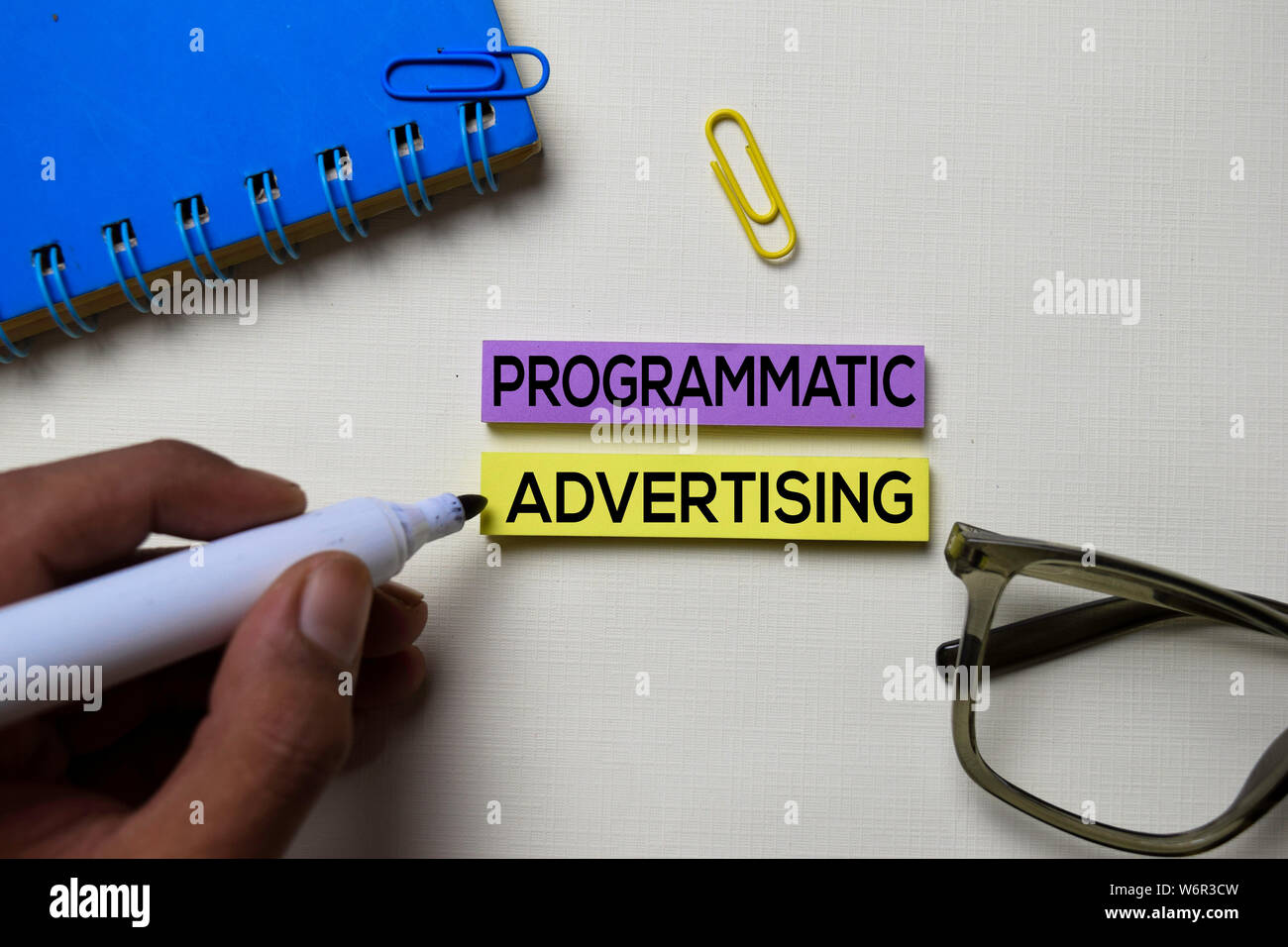 Programmatic Advertising text on sticky notes isolated on office desk ...
