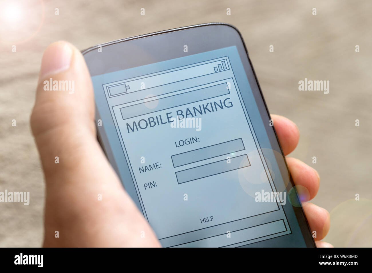 Mobile banking app human hi-res stock photography and images - Alamy