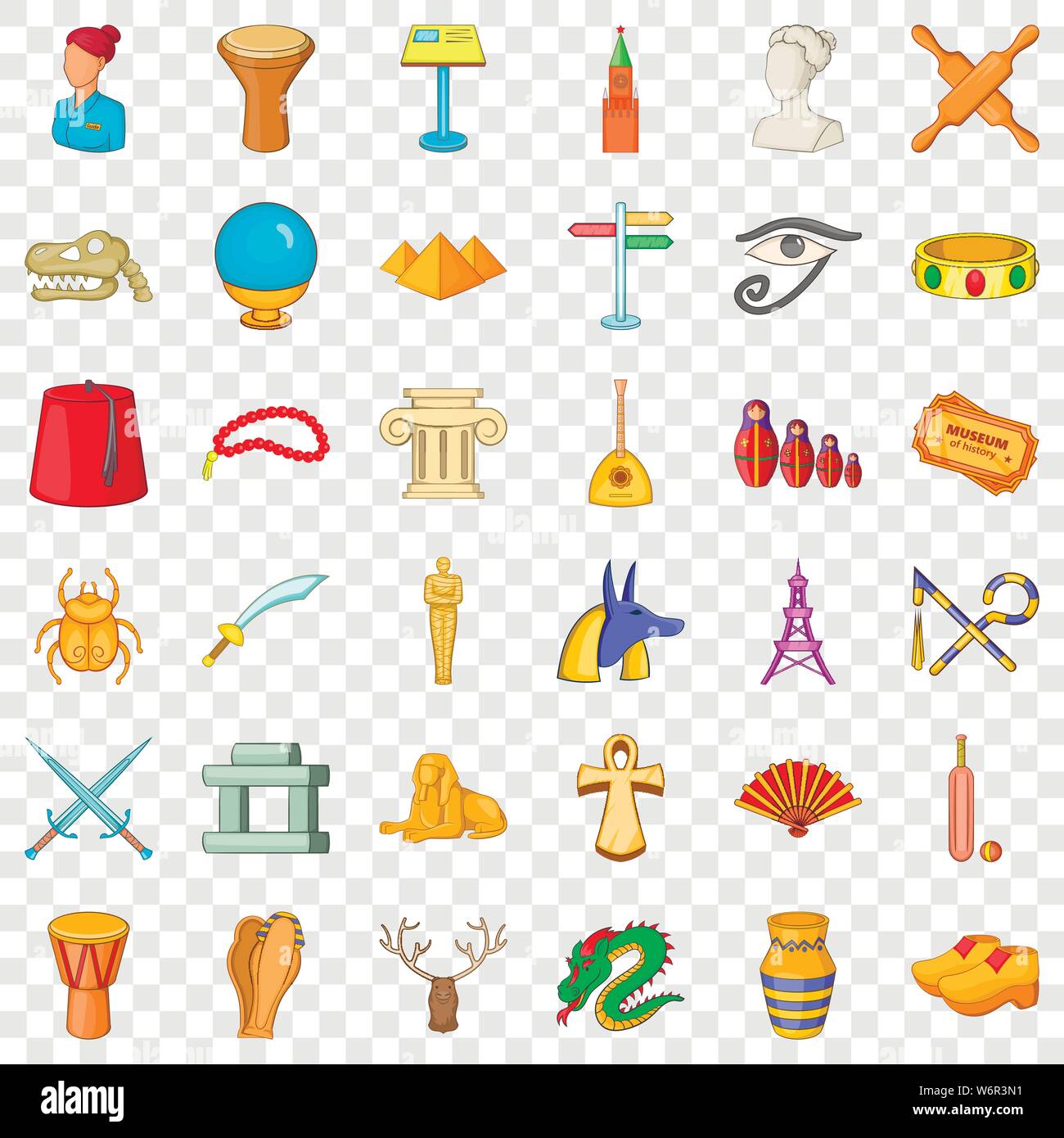 Statue icons set, cartoon style Stock Vector Image & Art - Alamy