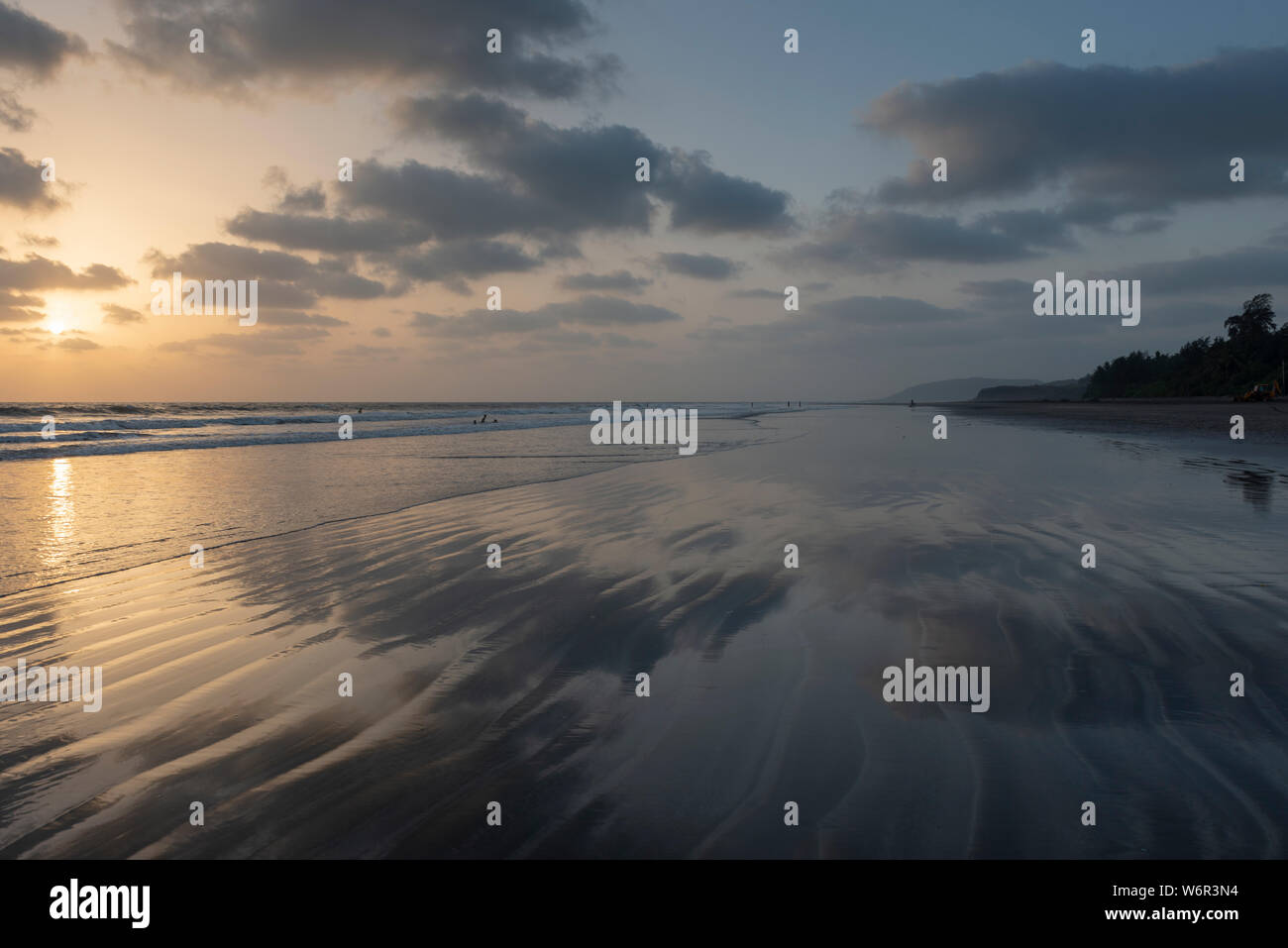 Sunset at Anjarle beach in Ratnagiri,maharashtra,India,Asia Stock Photo ...