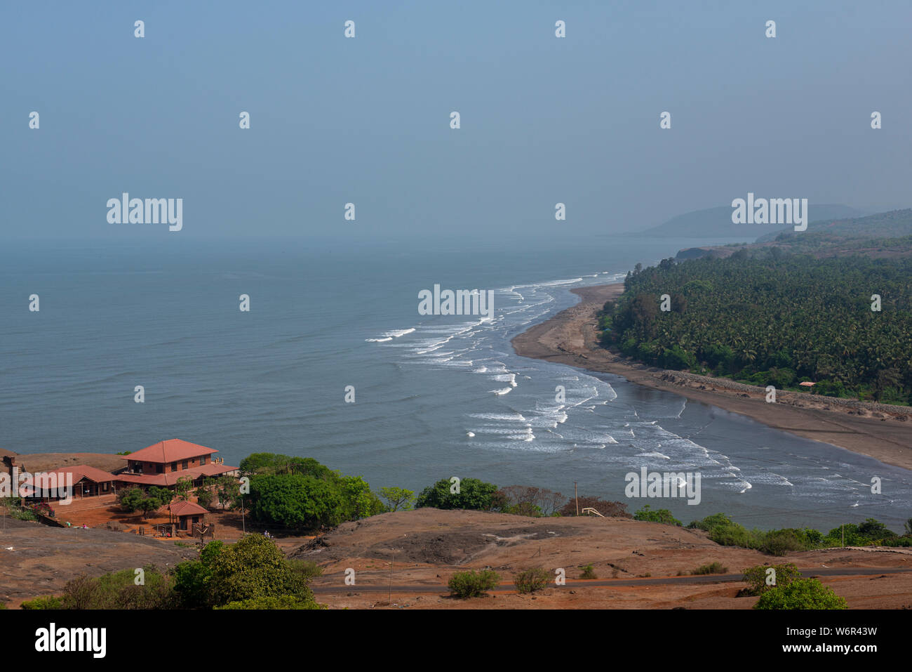 Arial view or Anjarle beach in Ratnagiri,maharashtra,India,Asia Stock ...