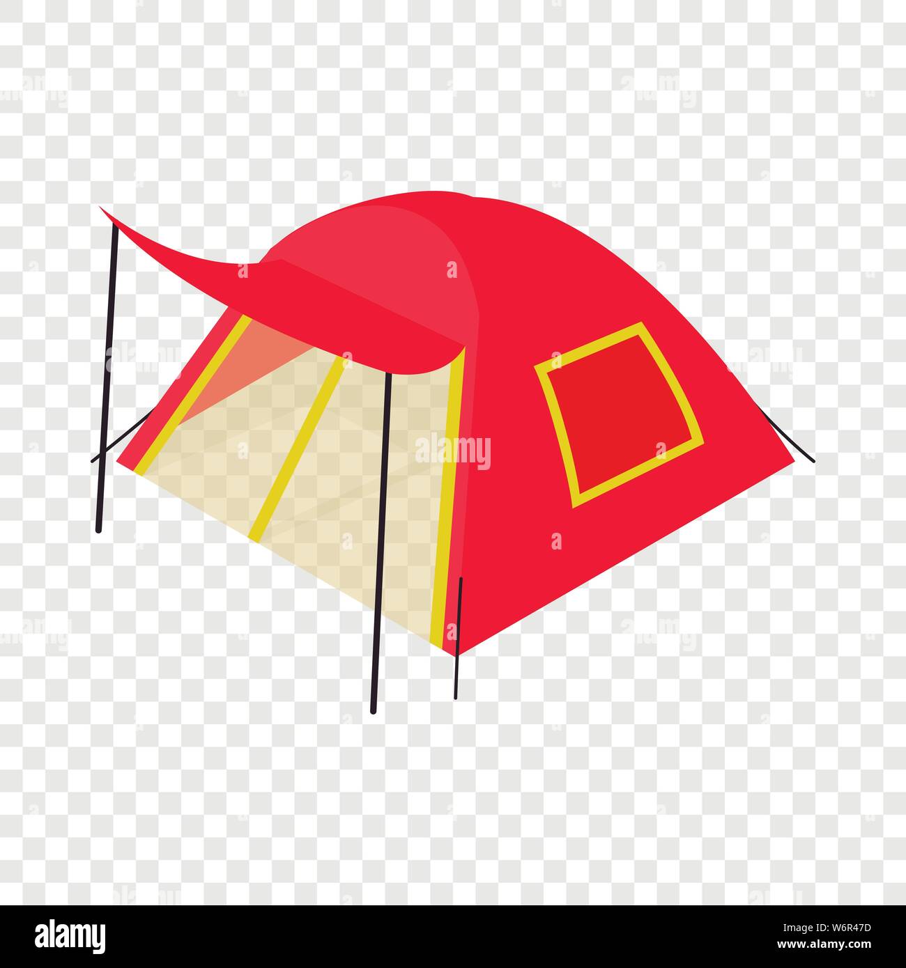 Red tent icon, isometric 3d style Stock Vector Image & Art - Alamy
