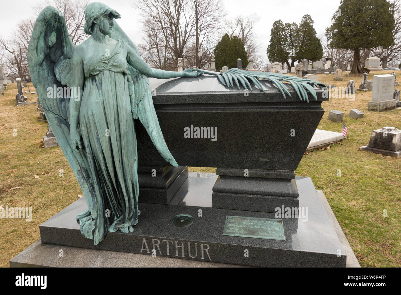 Grave of President Chester A Arthur in Albany Rural Cemetery New York ...