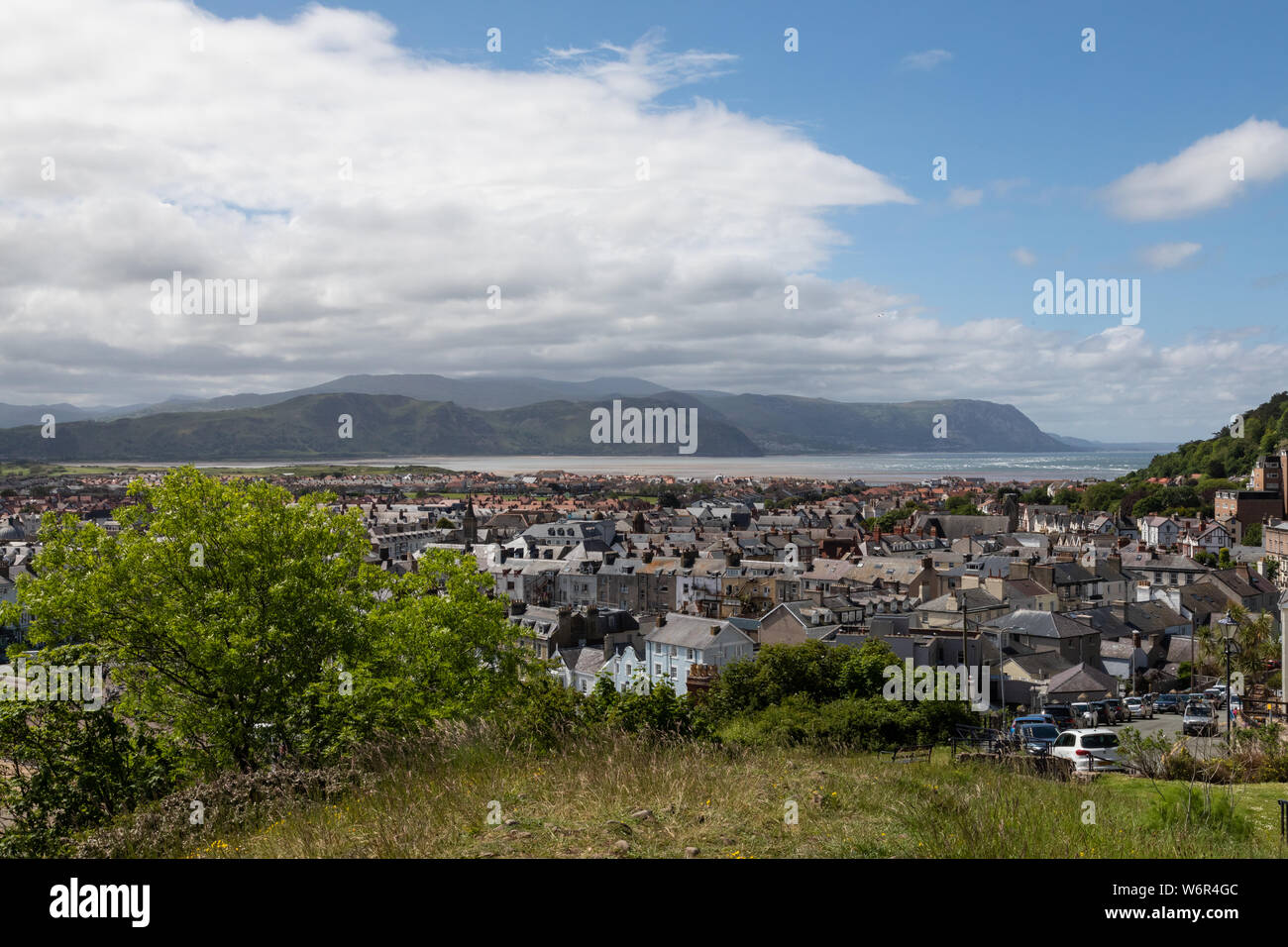 View of Llandudno town centre from the Great Orme Llandudno North Wales ...