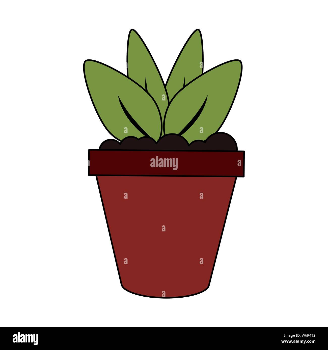 nature plant pot decoration cartoon Stock Vector Image & Art - Alamy
