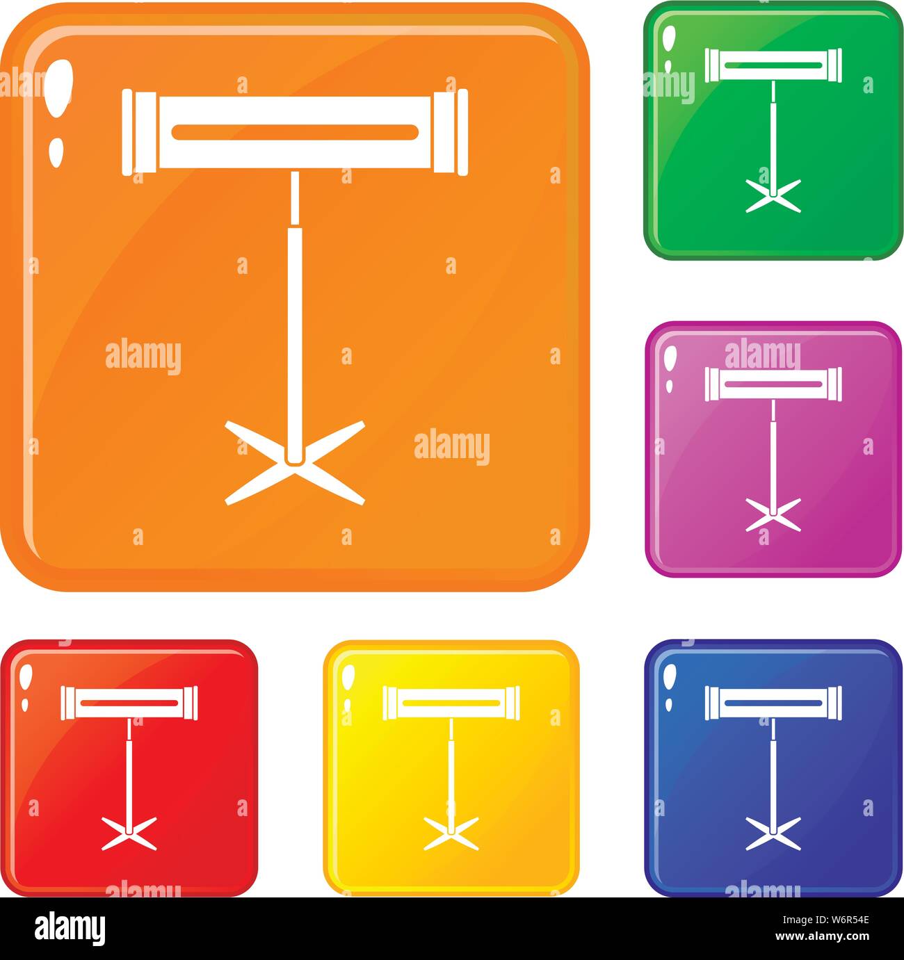 Electric heater icons set vector color Stock Vector Image & Art - Alamy