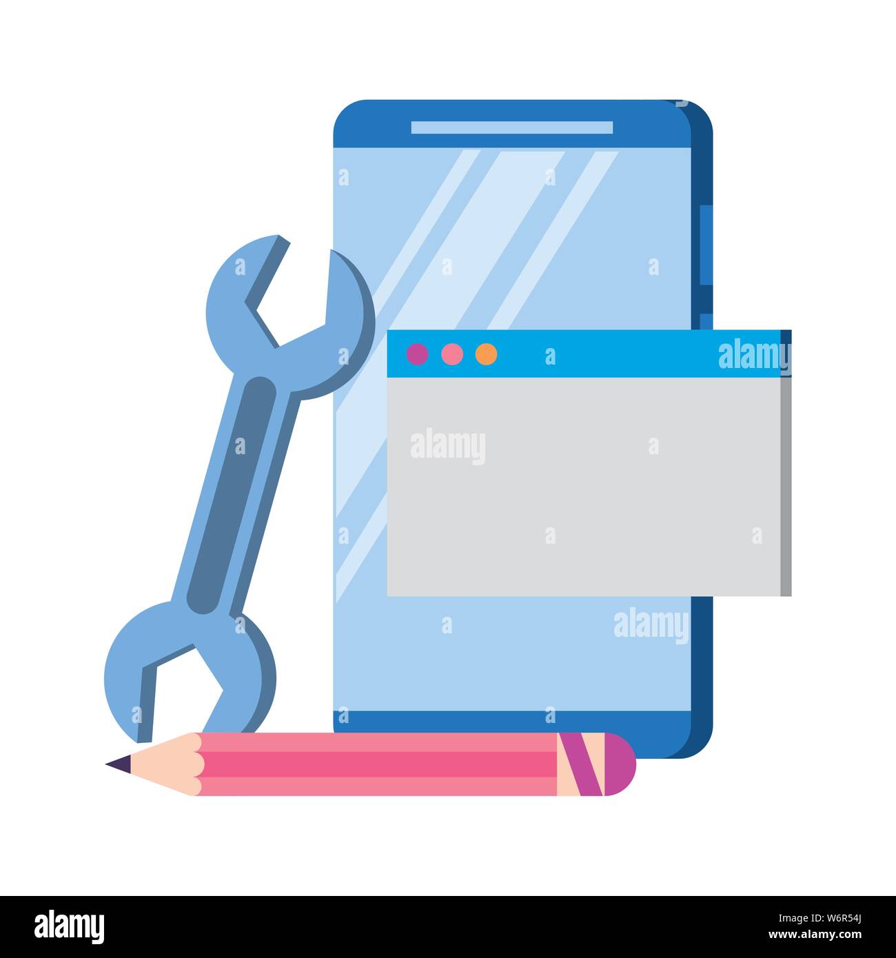 technology web digital hardware cartoon Stock Vector Image & Art - Alamy