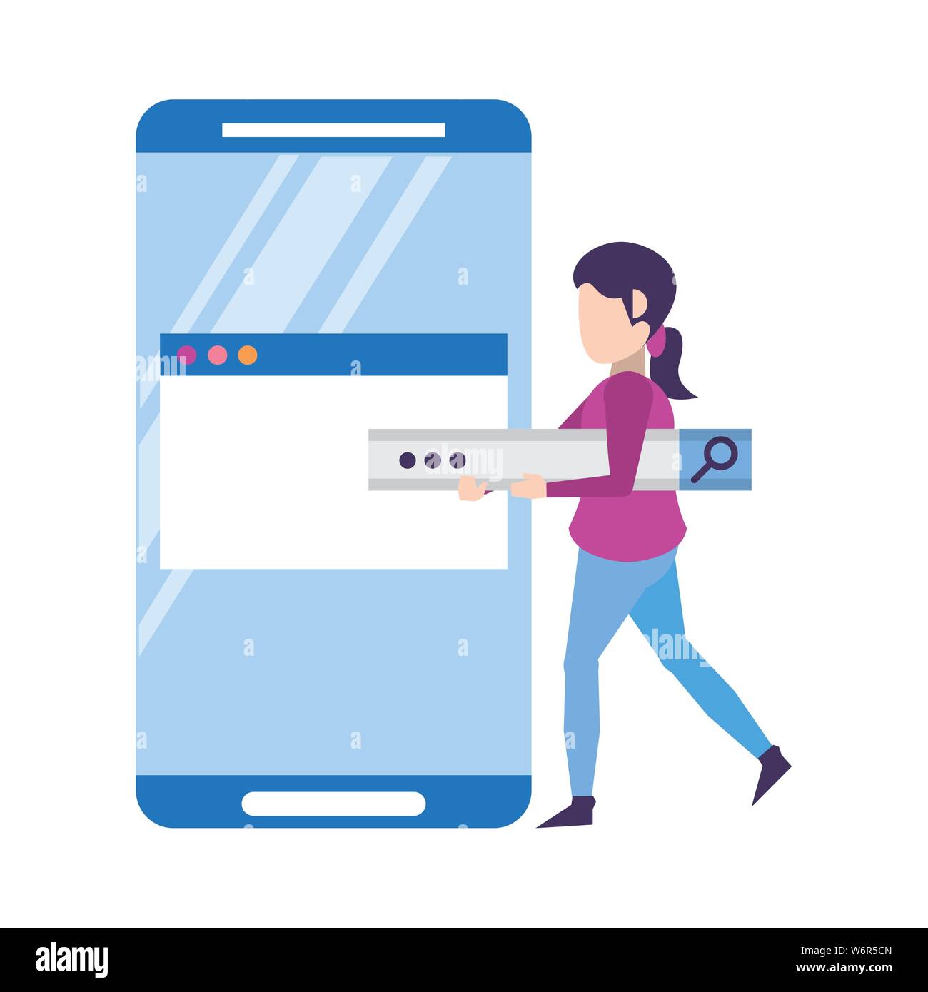 technology web digital hardware cartoon Stock Vector Image & Art - Alamy