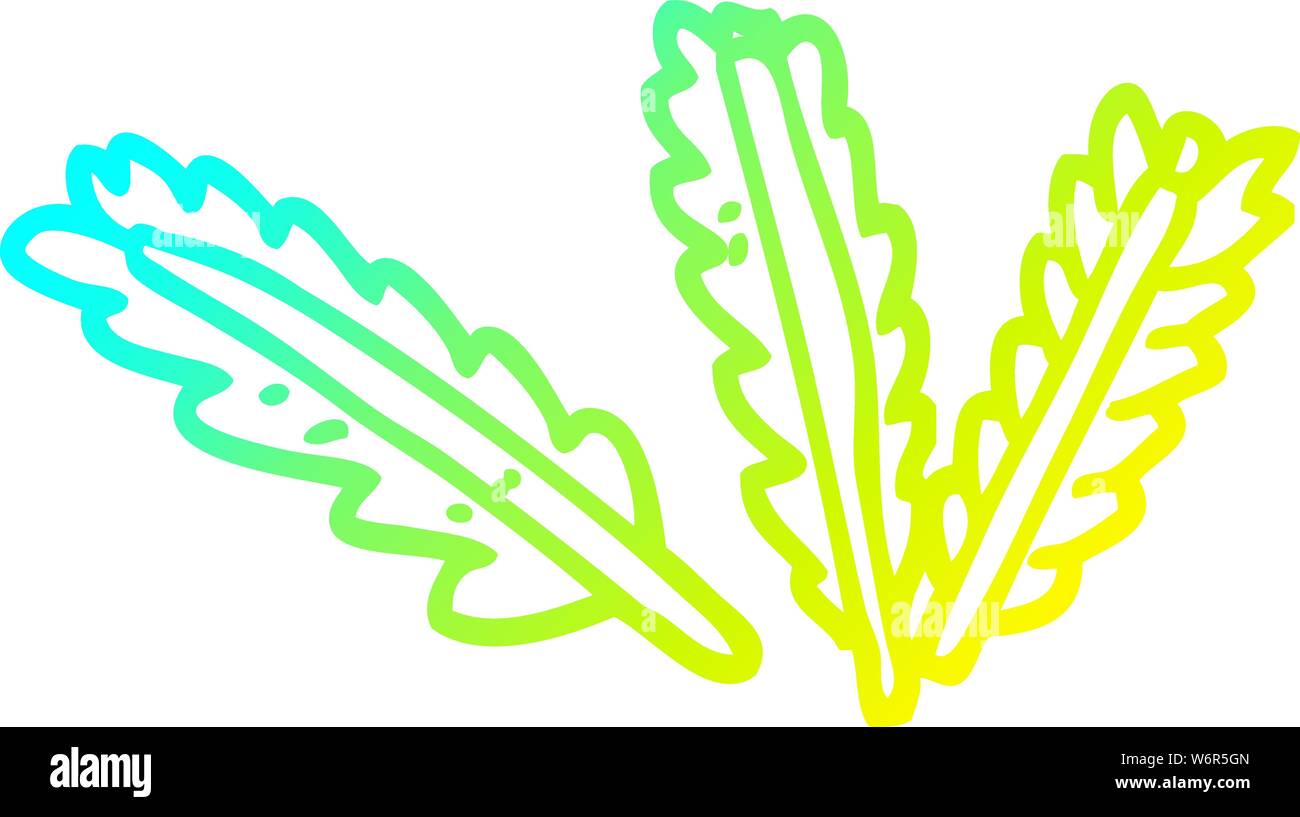 cold gradient line drawing of a cartoon ears of corn Stock Vector Image ...