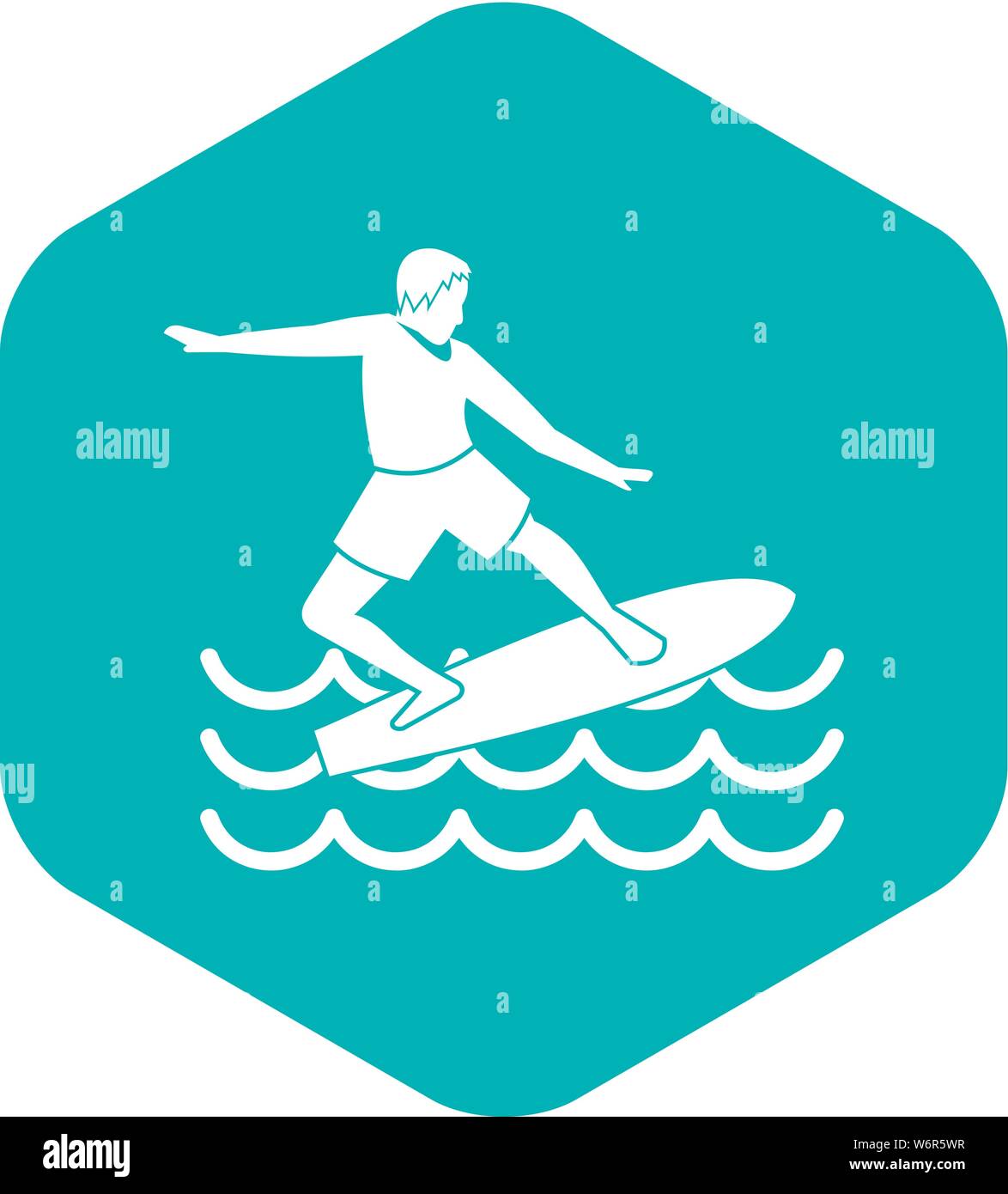 Surfer icon, simple style Stock Vector Image & Art - Alamy