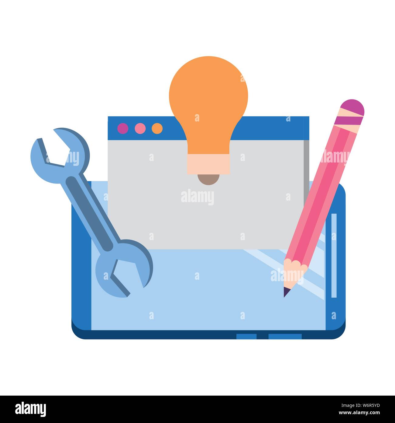 technology web digital hardware cartoon Stock Vector Image & Art - Alamy