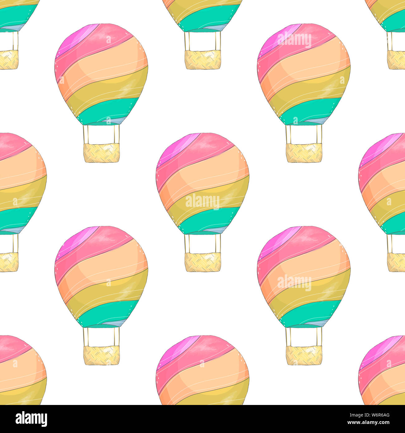 Pop art primitive retro background with party balloons of different ...