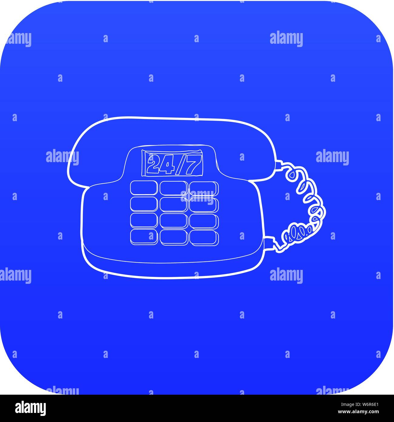 Phone icon blue vector Stock Vector Image & Art - Alamy