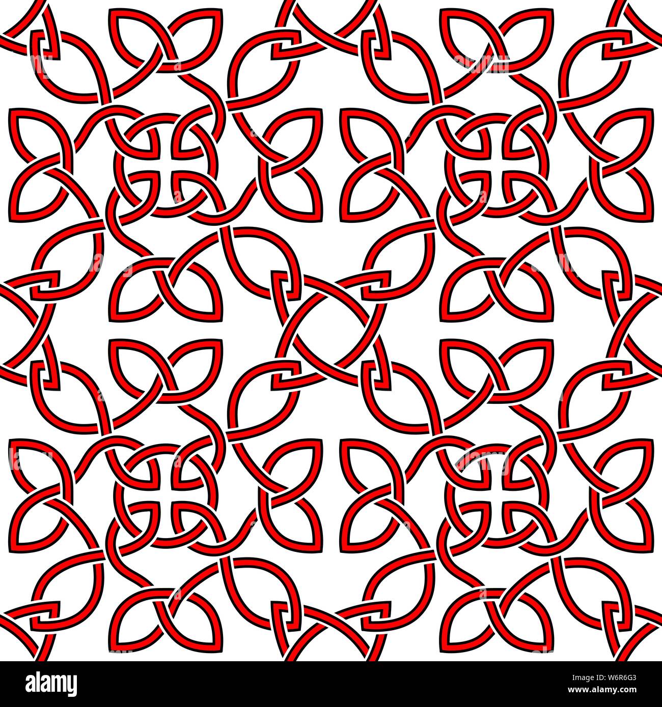 Black and red seamless abstract pattern with white background Stock ...