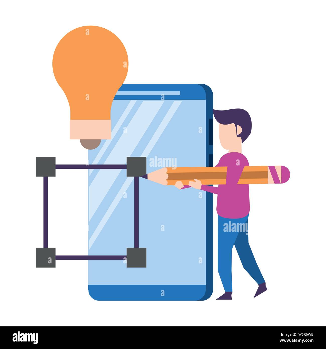 technology web digital hardware cartoon Stock Vector Image & Art - Alamy