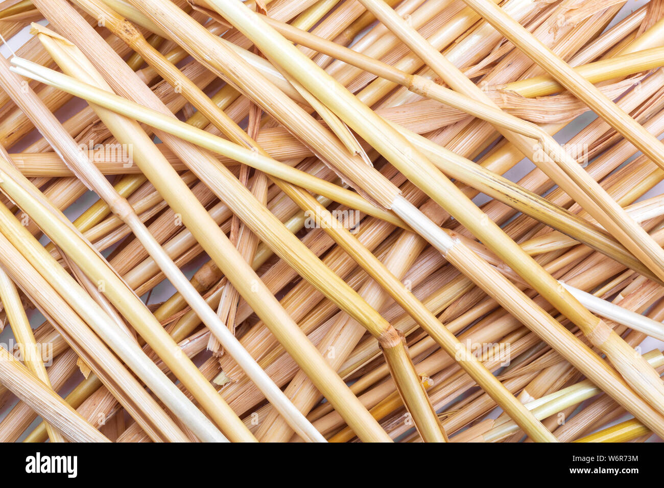 Straw texture (collection of vegetable and natural fibers). Foreground ...