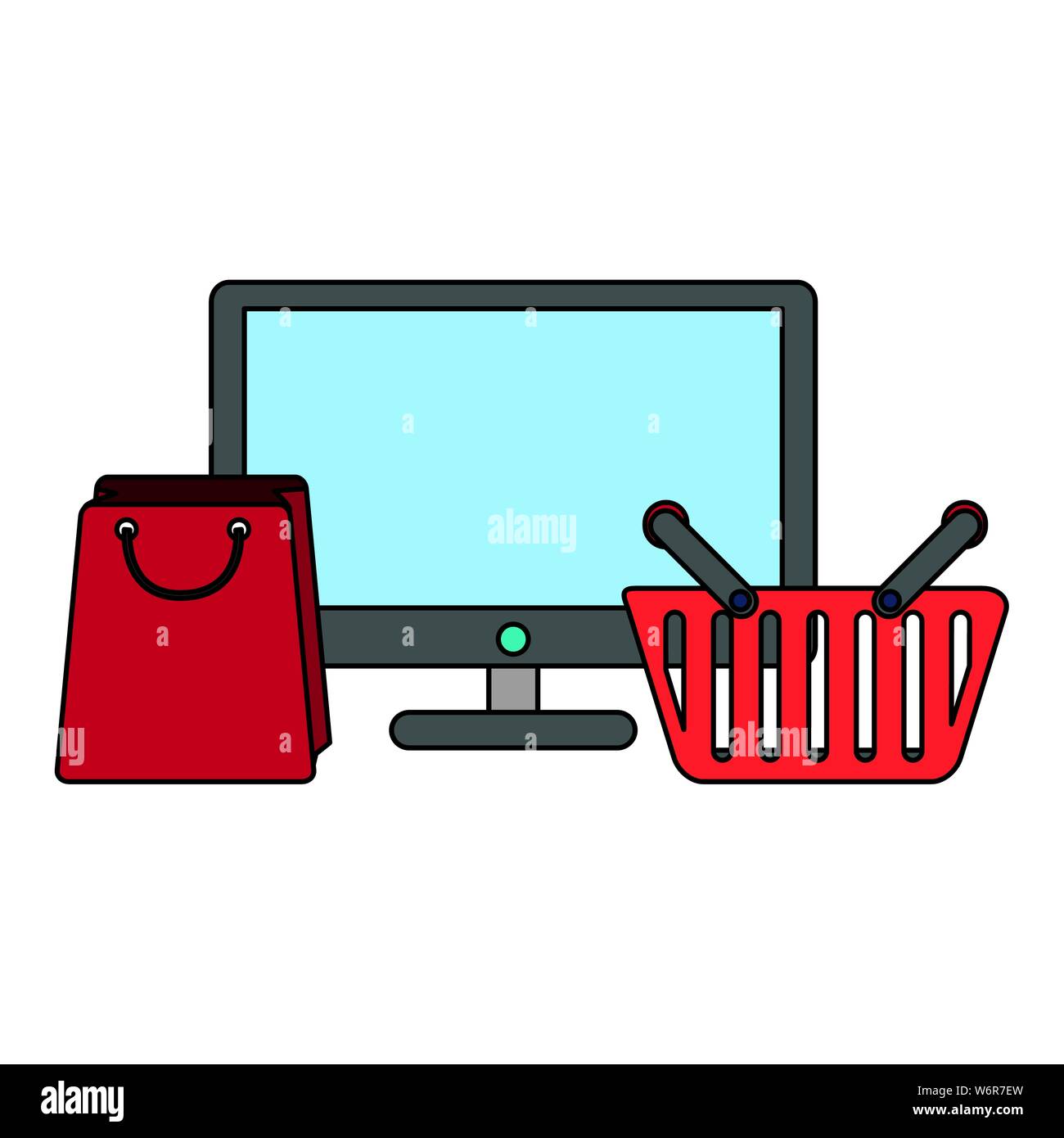 online shopping ecommerce sale cartoon Stock Vector Image & Art - Alamy