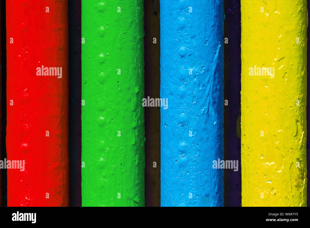 Pipes painted in colors of famous software manufacturer logo ...