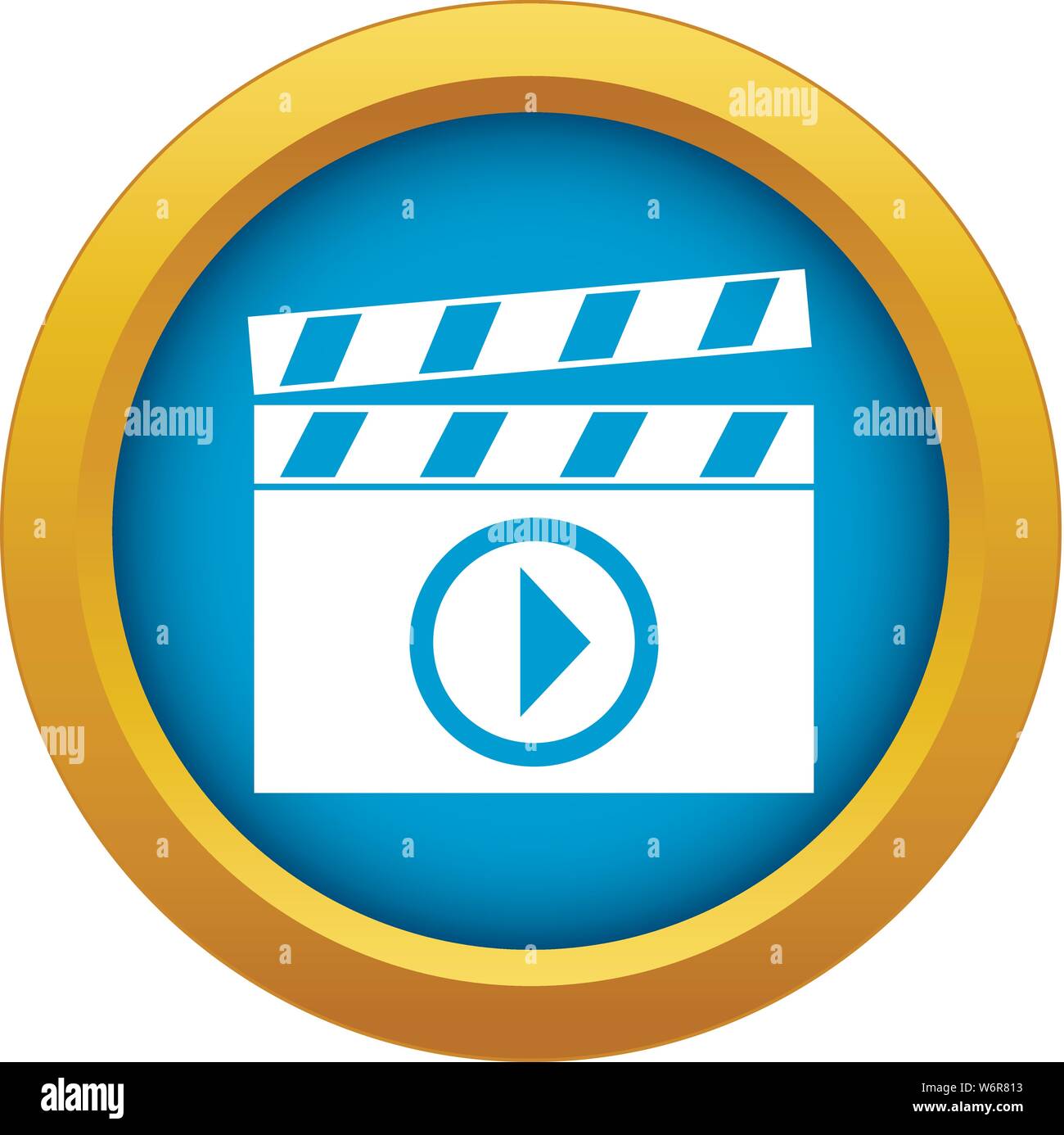 Clapperboard for movie shooting icon blue vector isolated Stock Vector ...
