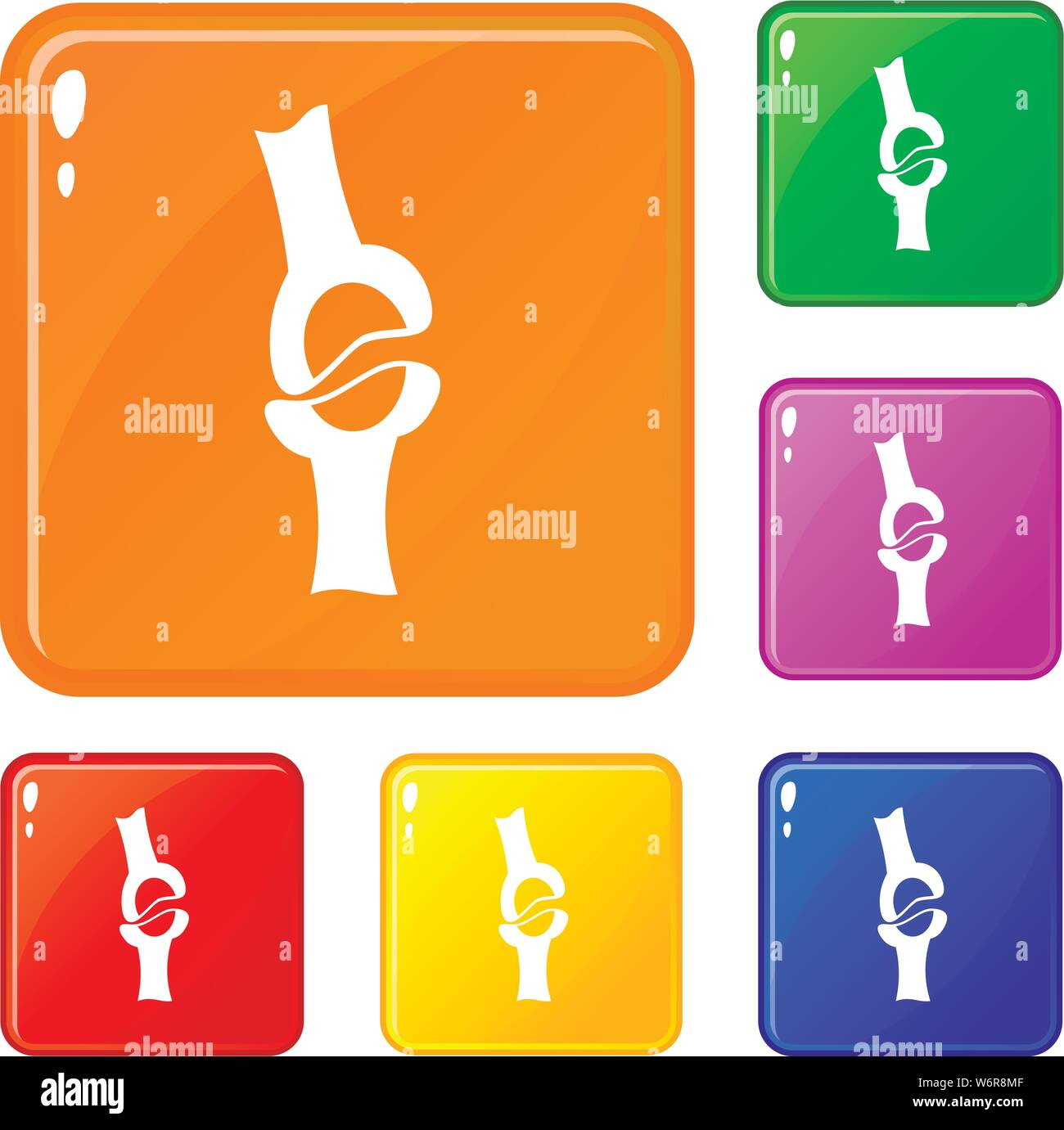 Knee joint icons set vector color Stock Vector Image & Art - Alamy