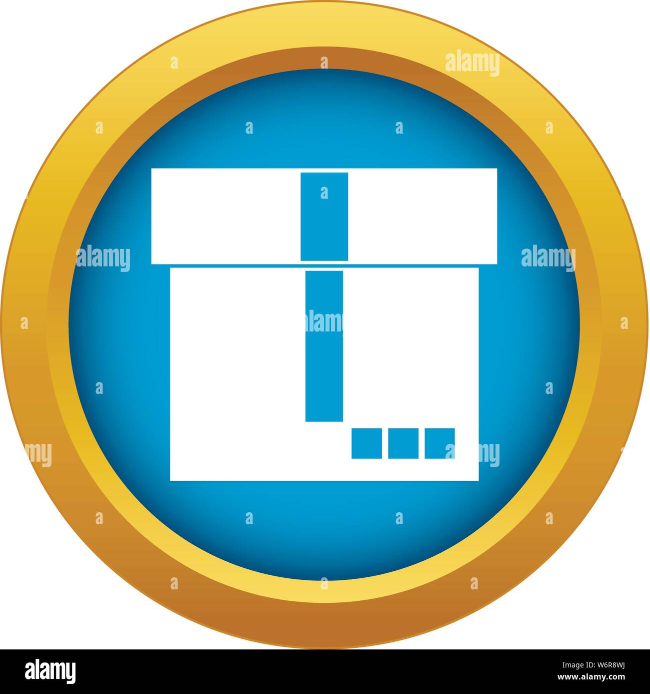 Box icon blue vector isolated Stock Vector Image & Art - Alamy