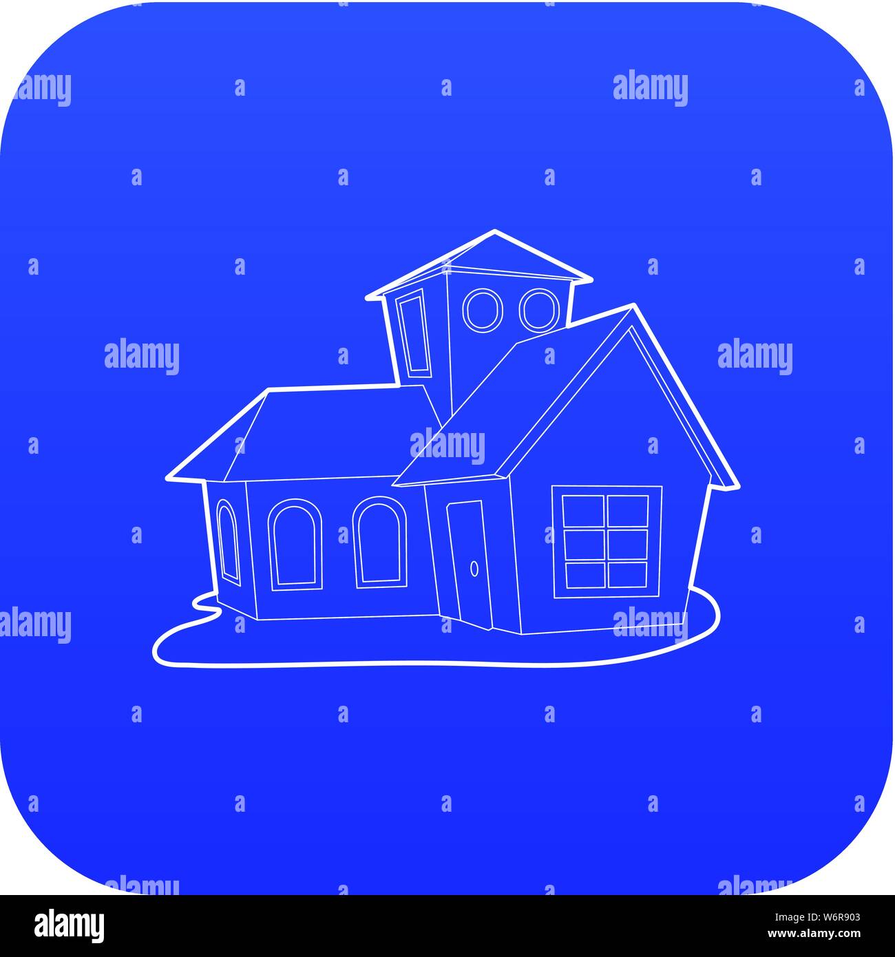 House icon blue vector Stock Vector Image & Art - Alamy