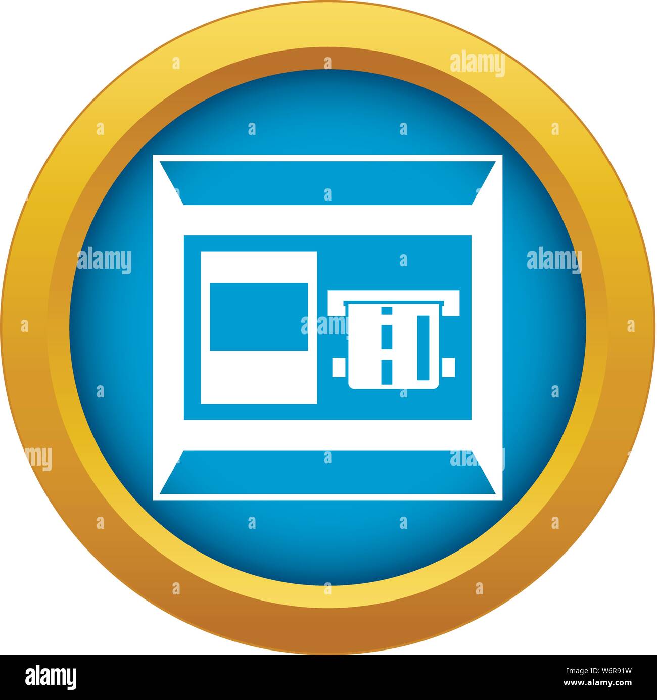 ATM icon blue vector isolated Stock Vector Image & Art - Alamy
