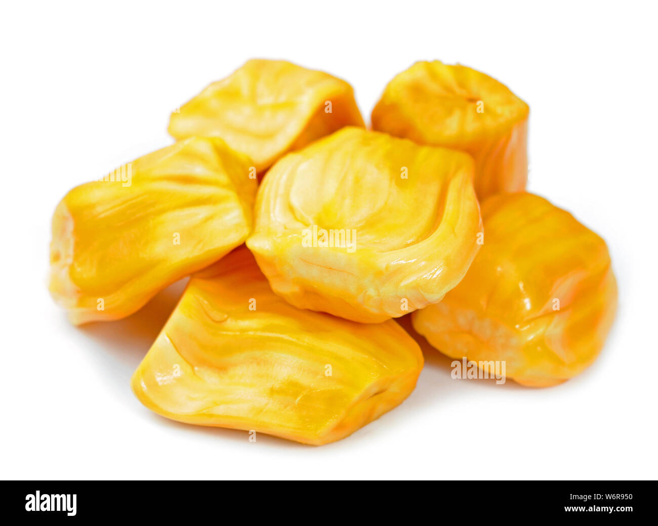a group ripe jackfruit on white background Stock Photo - Alamy