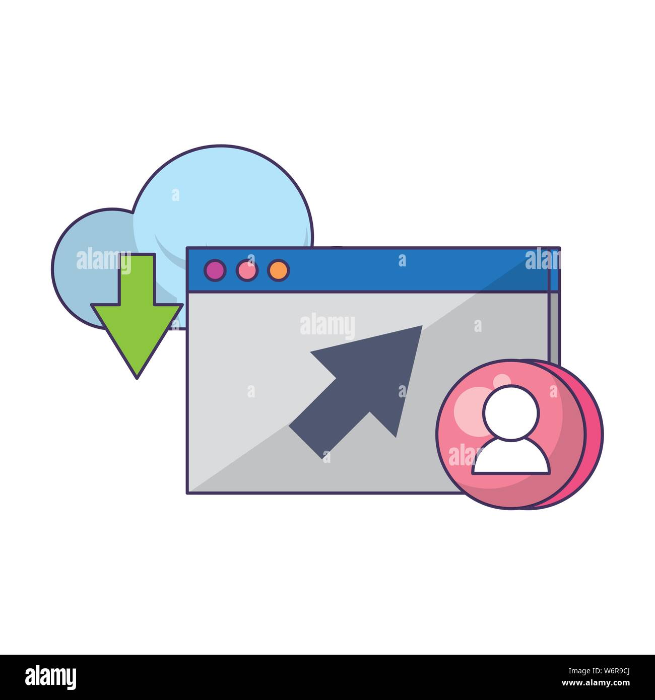 technology web digital hardware cartoon Stock Vector Image & Art - Alamy