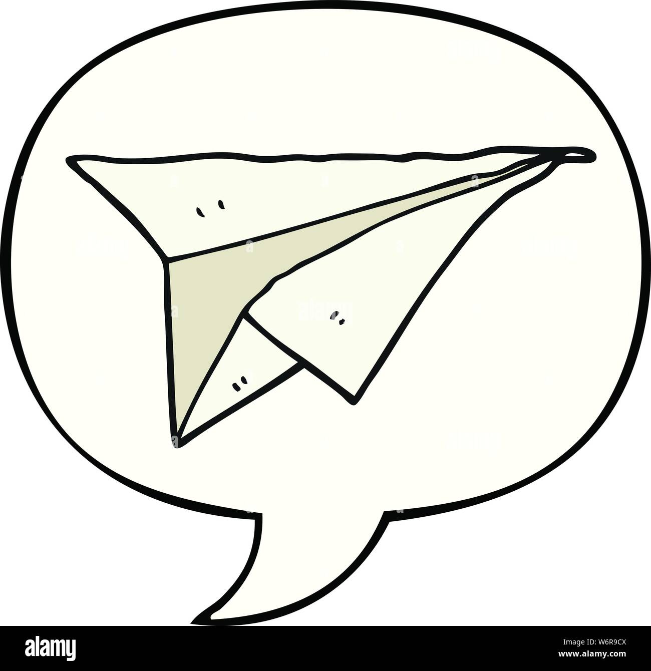 Cartoon illustration folded paper plane hi-res stock photography and ...
