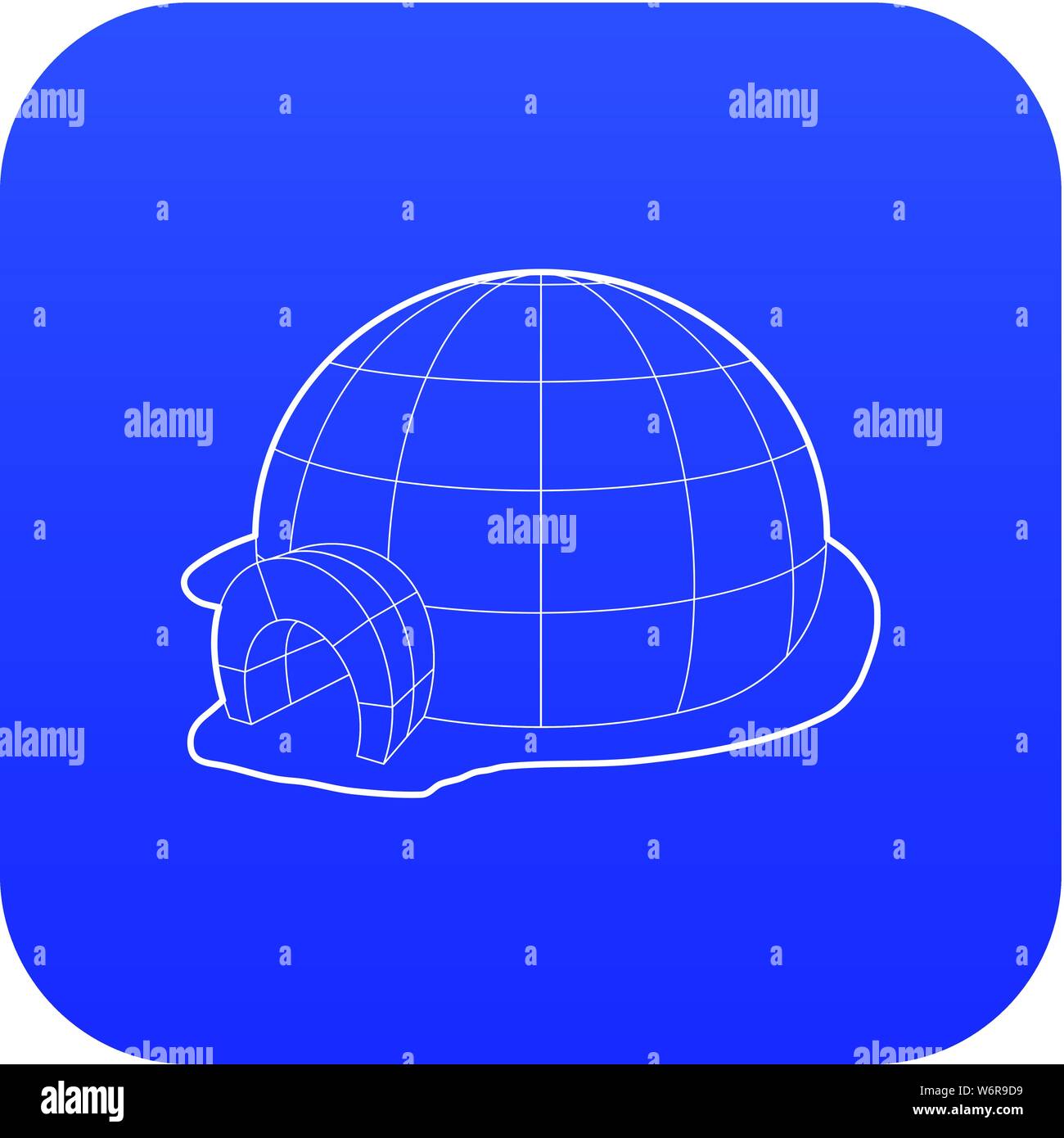 Igloo icon blue vector Stock Vector Image & Art - Alamy
