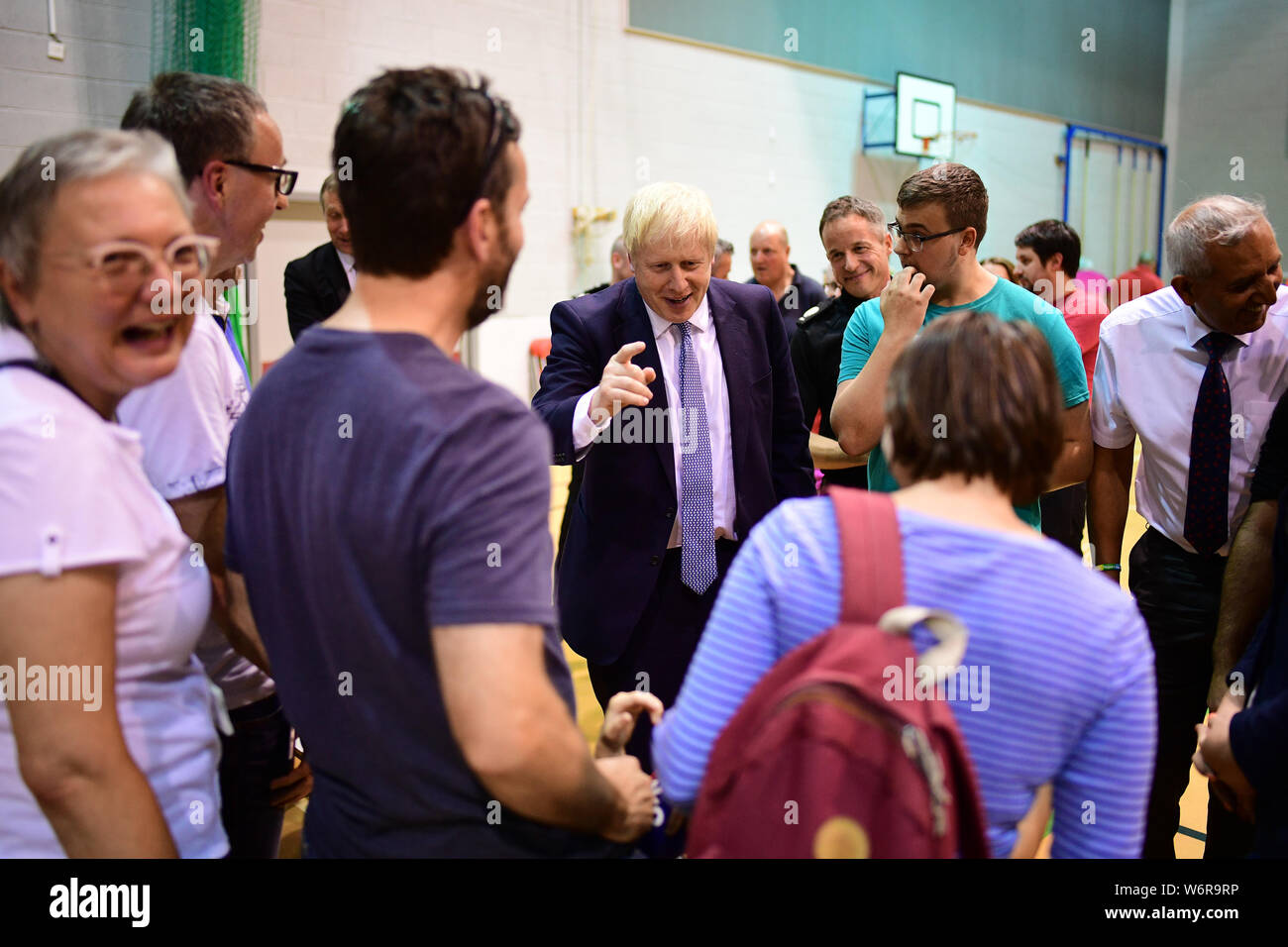 Prime Minister Boris Johnson meets with rescue crews and local ...