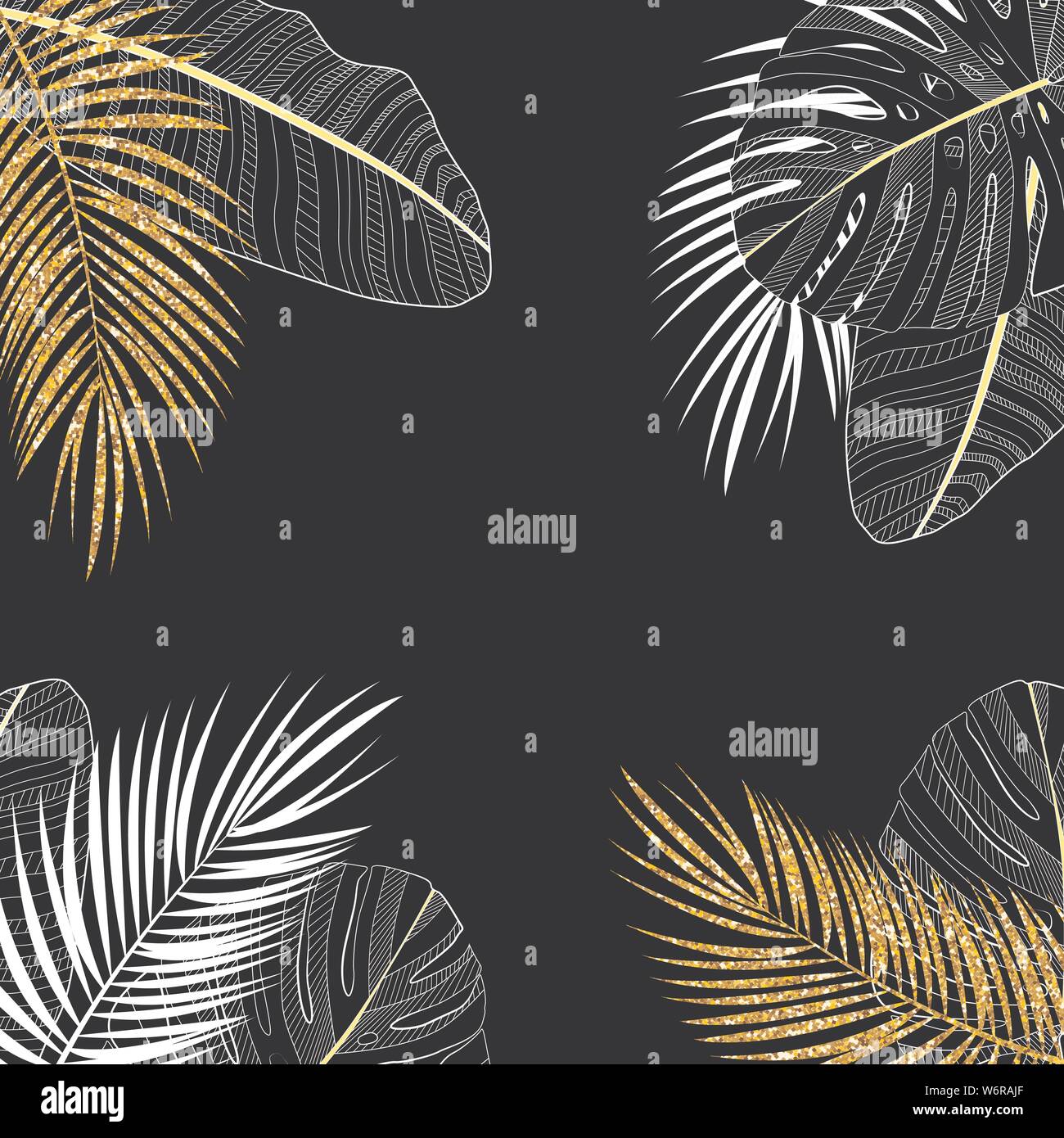 Golden palm branch leaf Stock Vector Images - Alamy