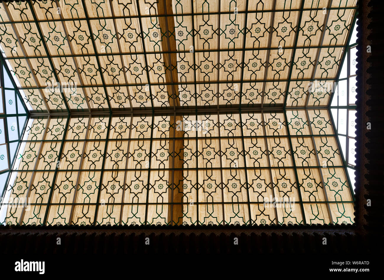 Interior of the Mahkama du Pacha, working courthouse, in Habous, in the ...