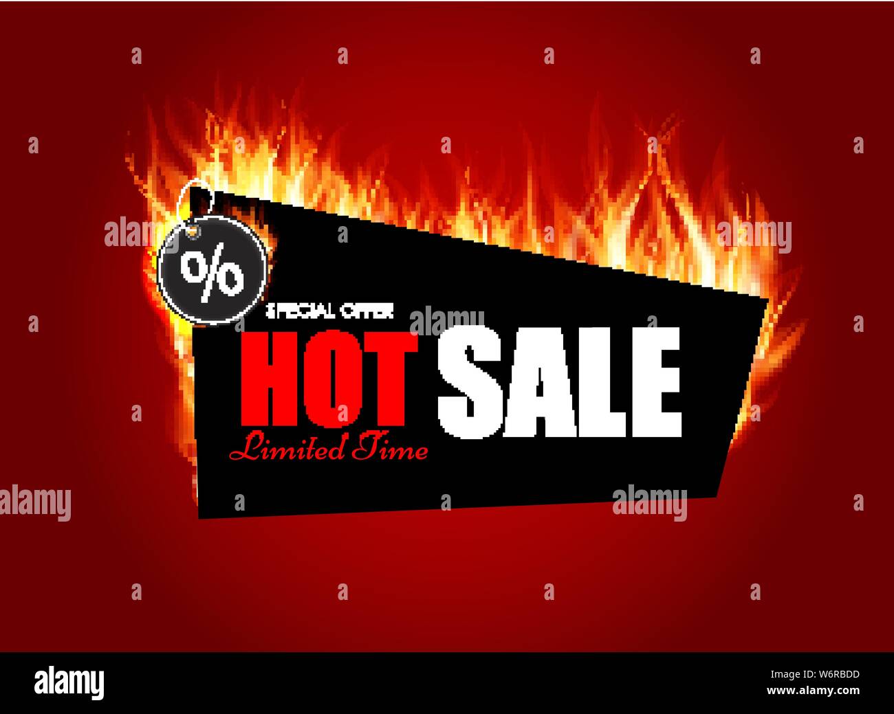 Hot Sale Fire Background Template Vector Illustration Stock Vector ...