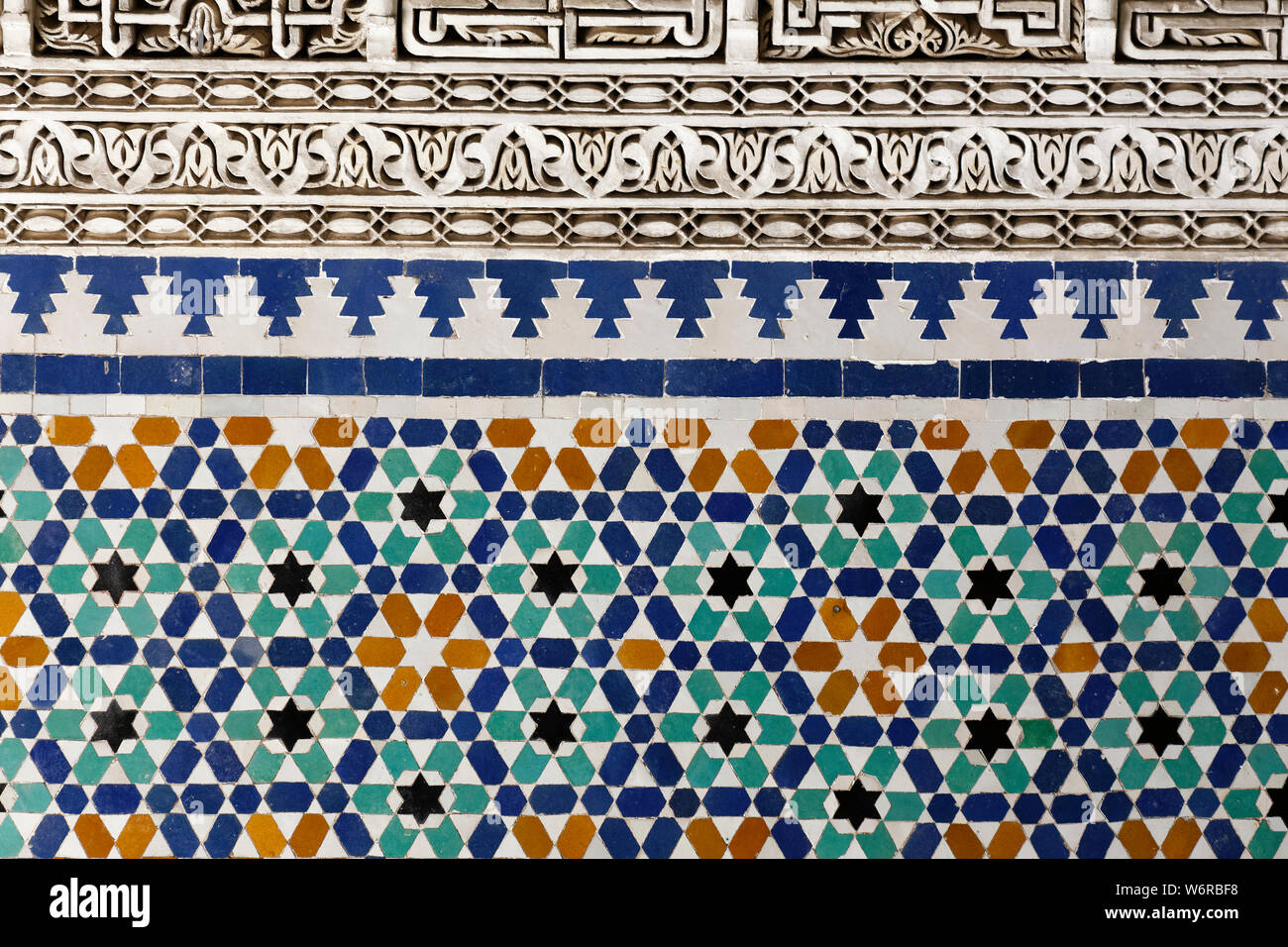 Interior of the Mahkama du Pacha, working courthouse, in Habous, in the ...