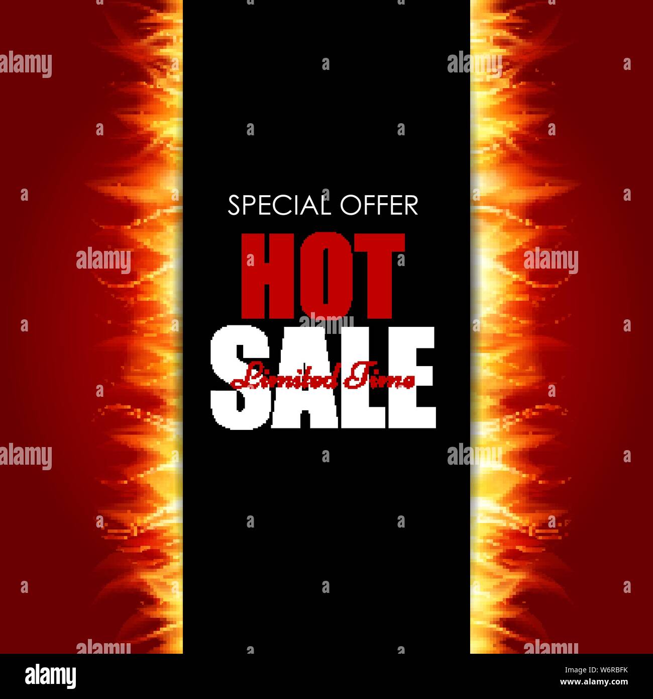 Hot Sale Fire Background Template Vector Illustration Stock Vector ...