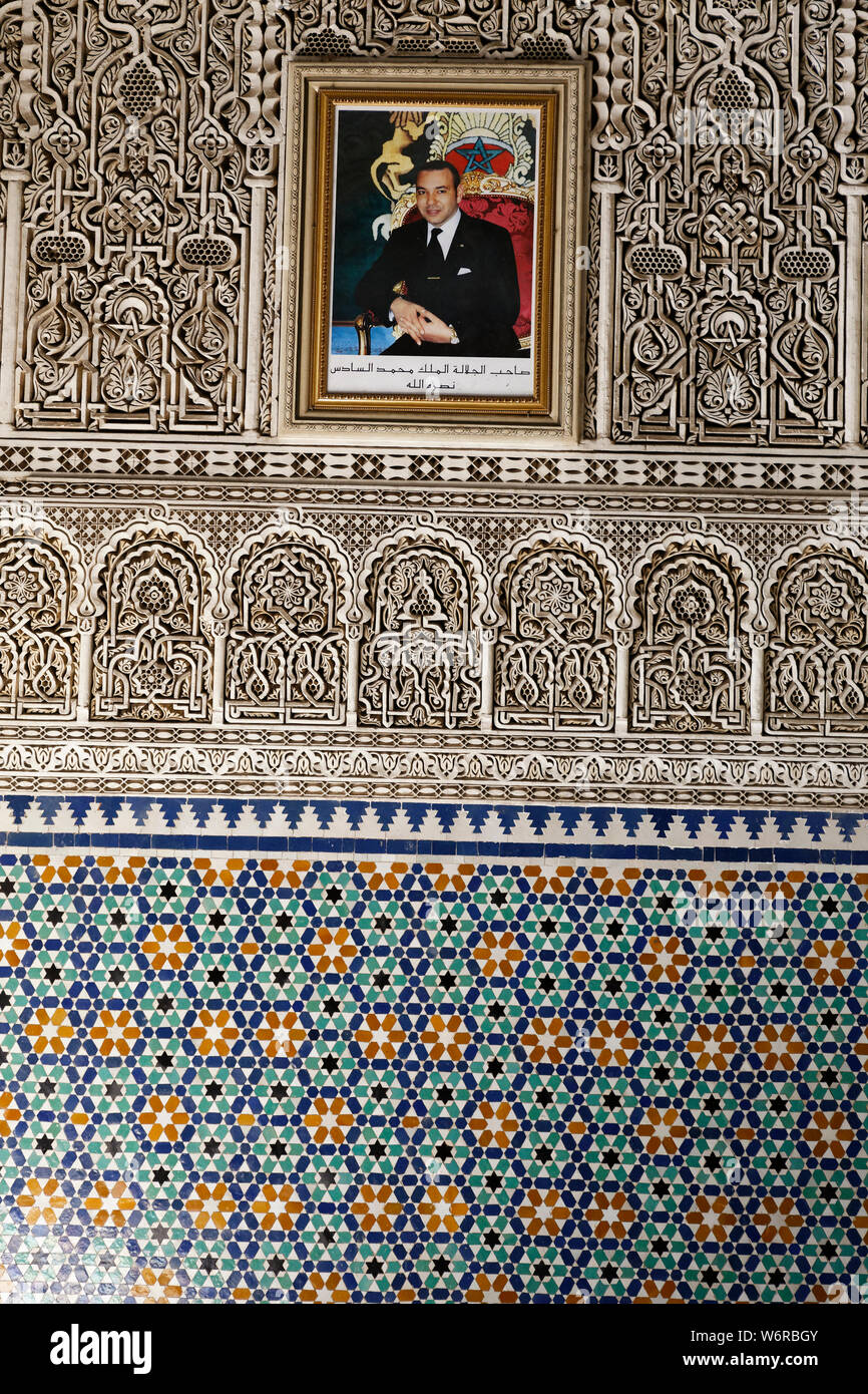 Interior of the Mahkama du Pacha, working courthouse, in Habous, in the ...