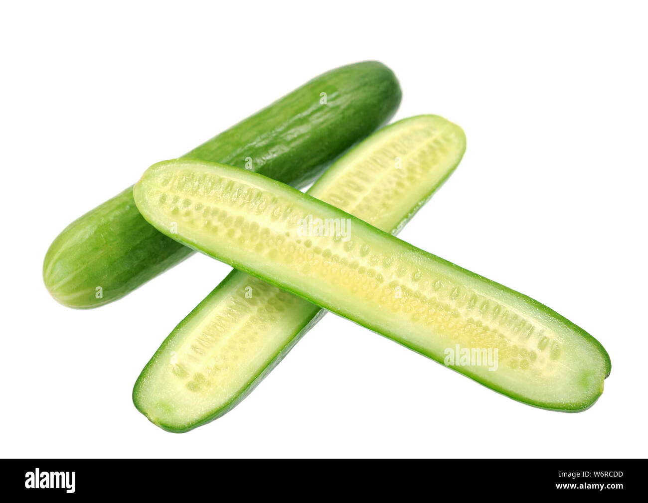 chopped cucumber isolate on white background Stock Photo - Alamy