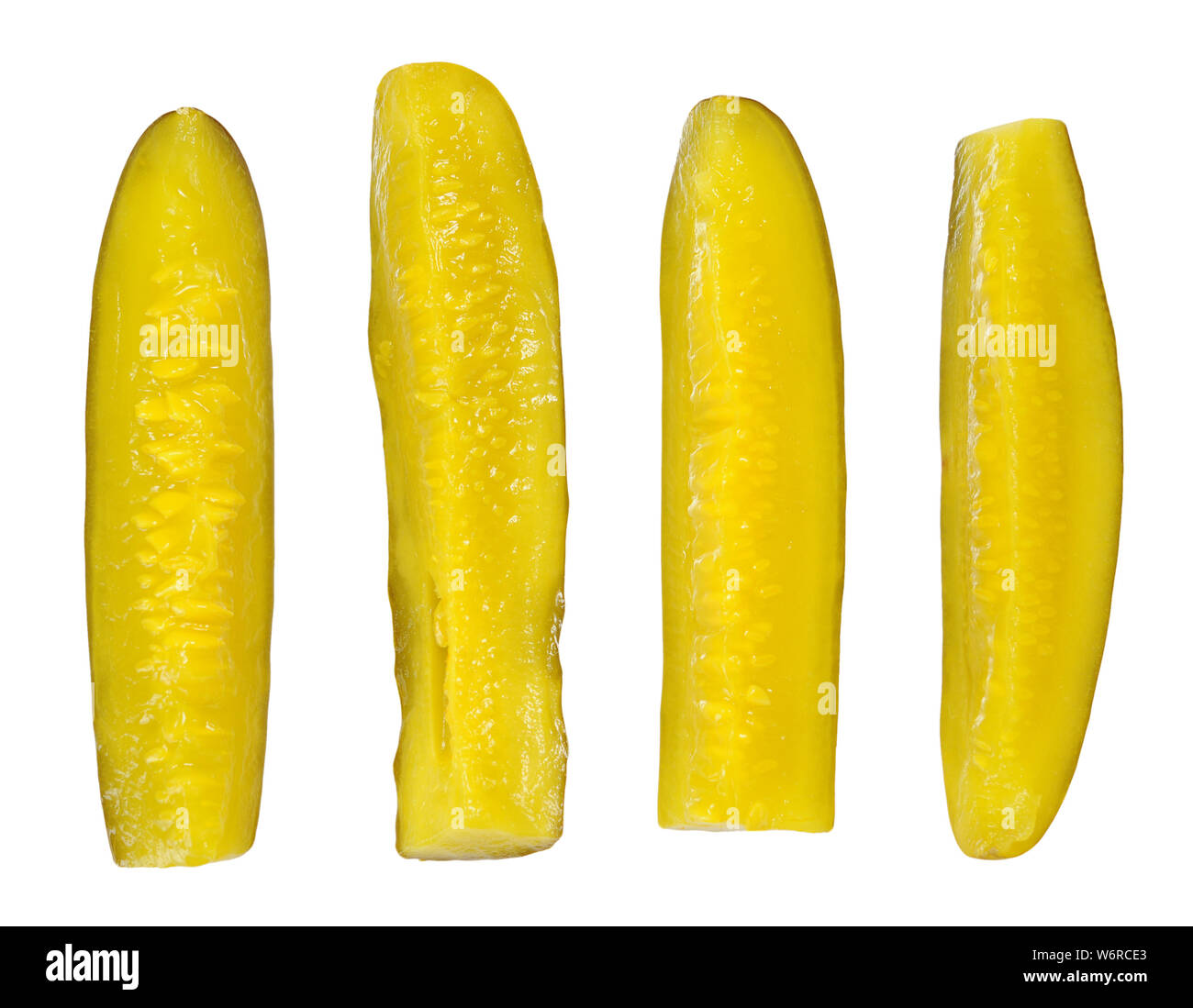 slice salt pickle isolated on white Stock Photo - Alamy