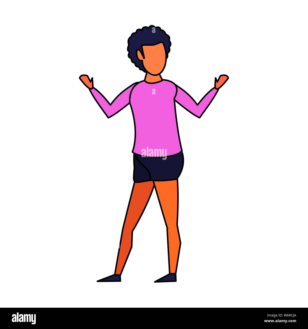fitness sport exercise lifestyle cartoon Stock Vector Image & Art - Alamy