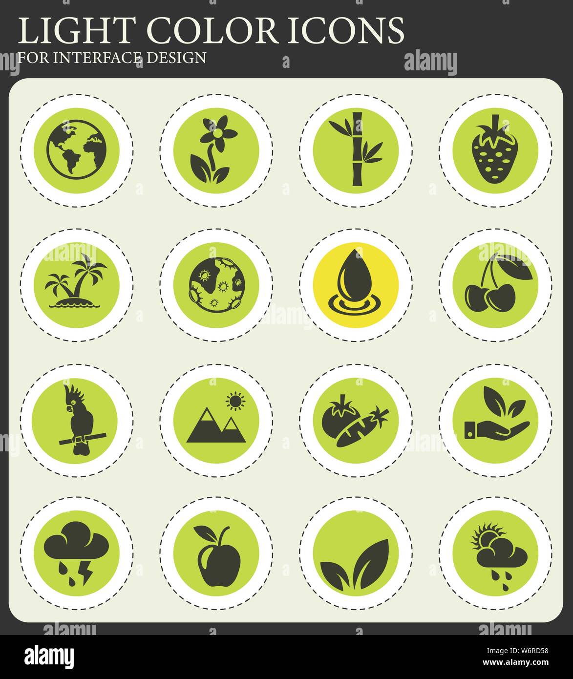 nature web icons for user interface design Stock Vector Image & Art - Alamy