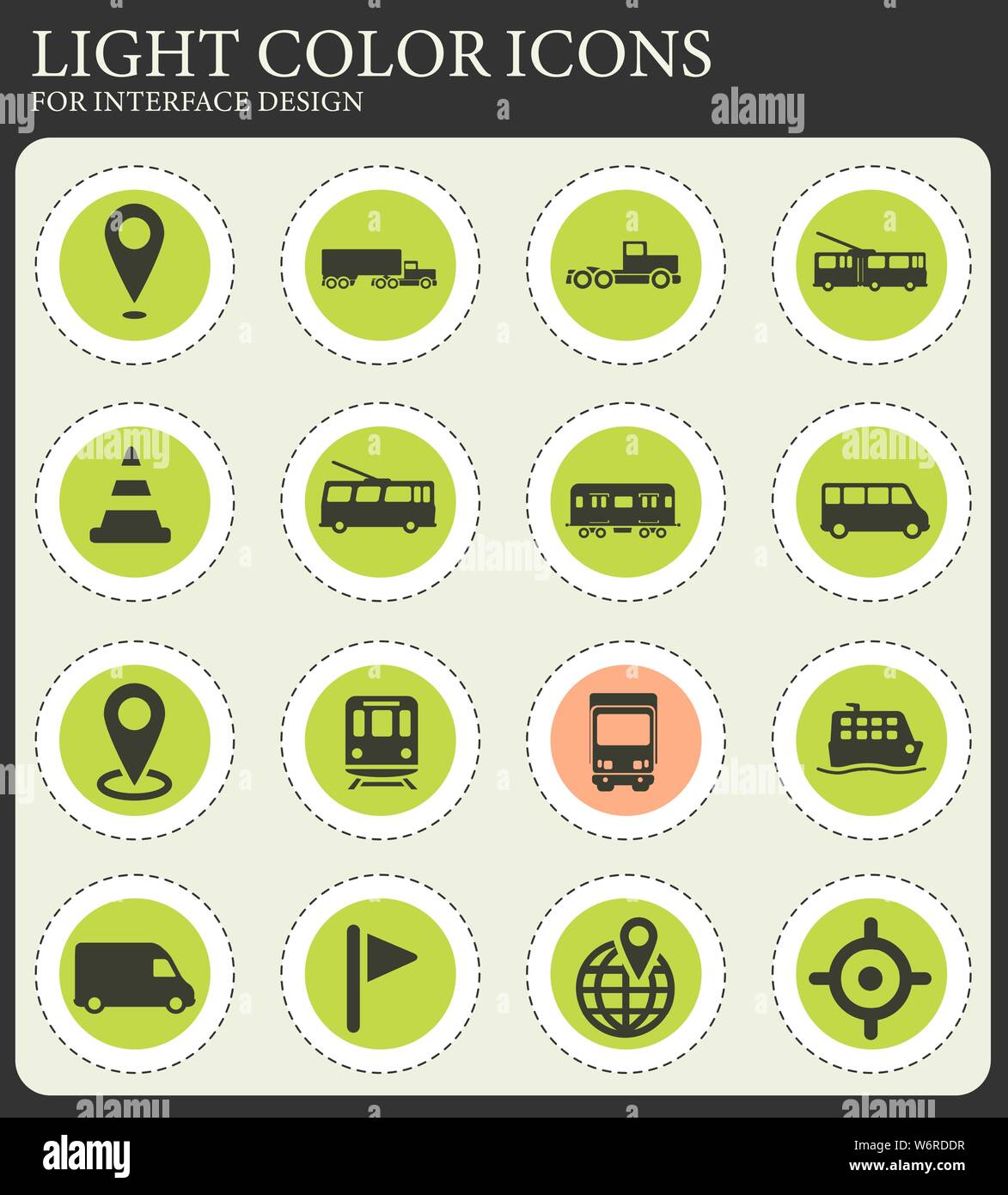 Navigation vector icons for web and user interface design Stock Vector ...