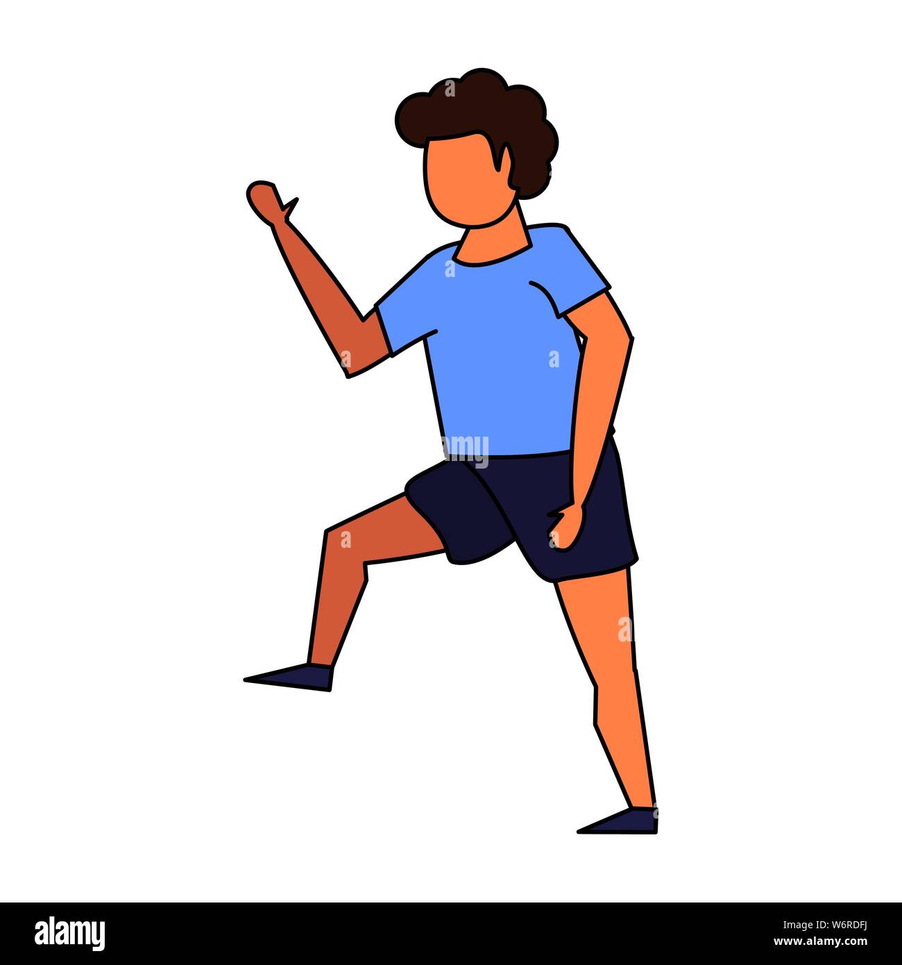 fitness sport exercise lifestyle cartoon Stock Vector Image & Art - Alamy