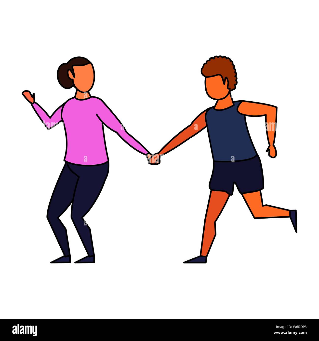 fitness sport exercise lifestyle cartoon Stock Vector Image & Art - Alamy