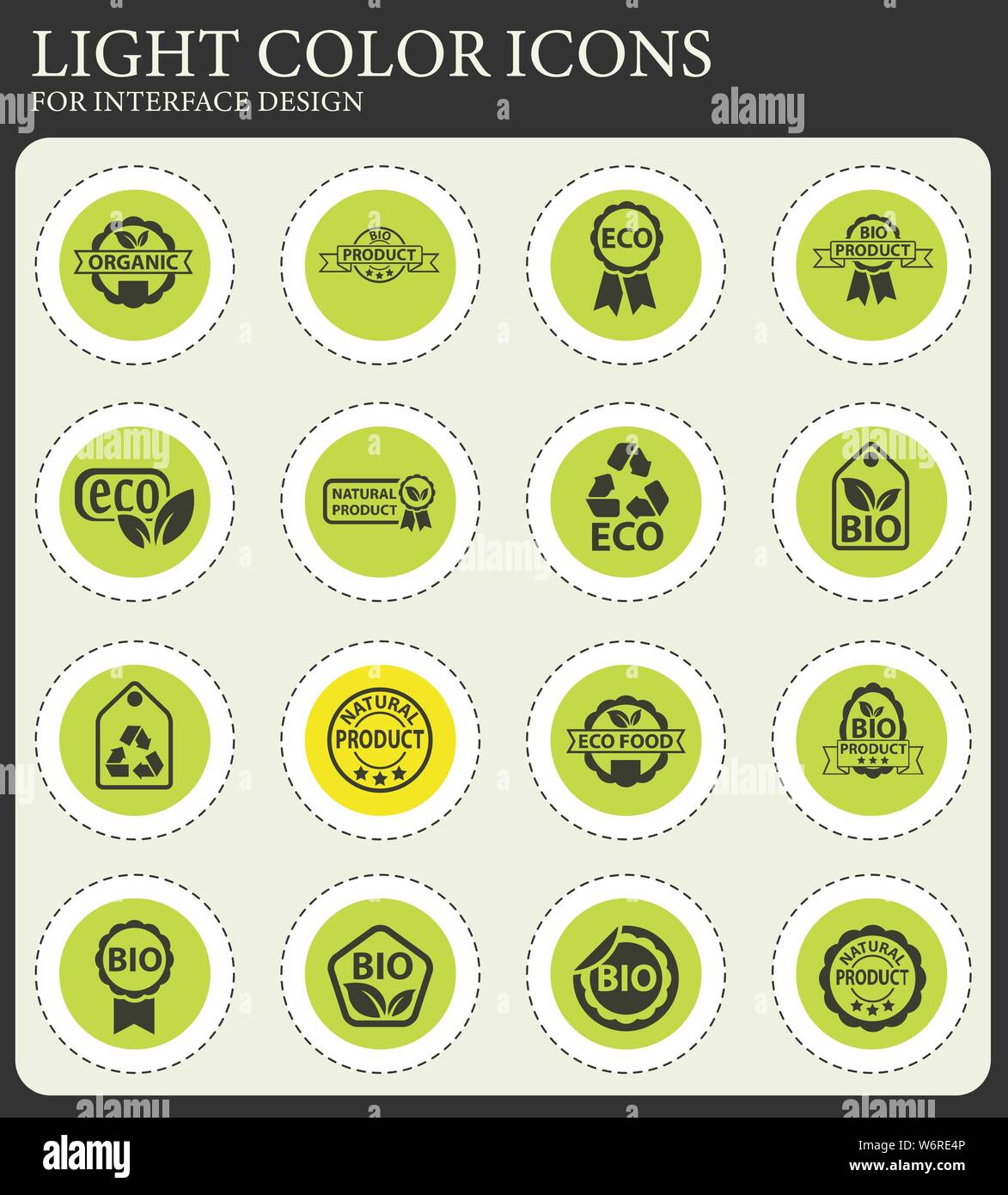 eco label web icons for user interface design Stock Vector Image & Art ...