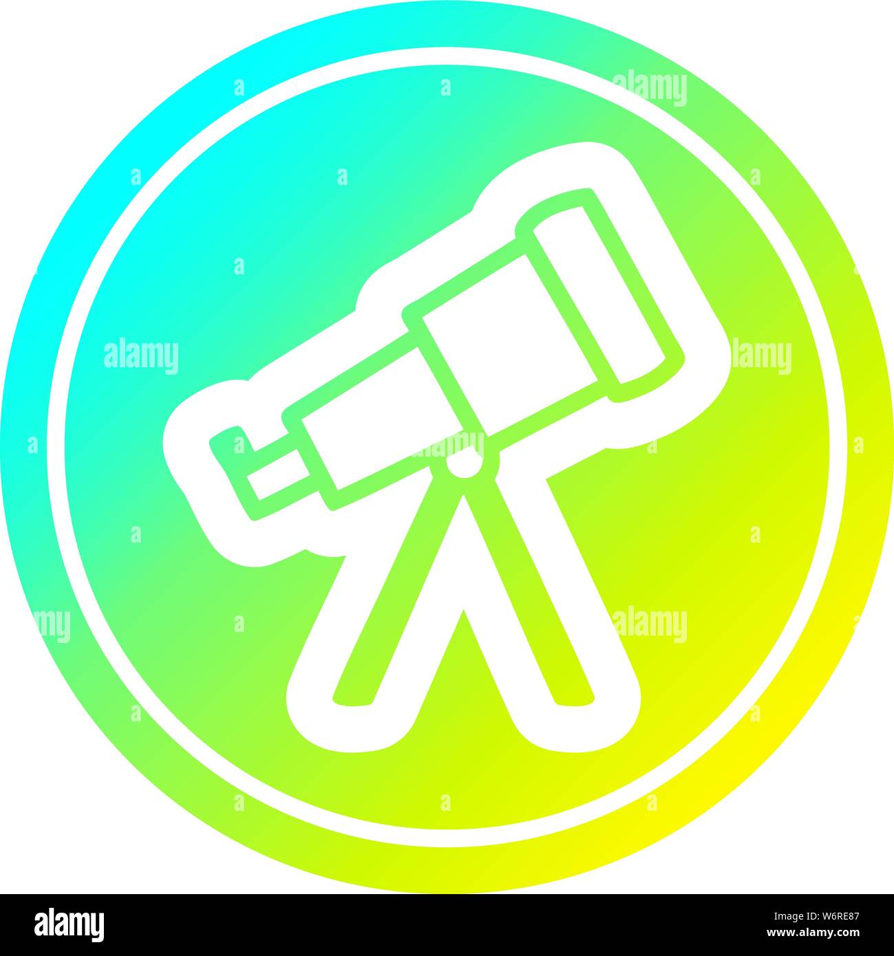 astronomy telescope circular icon with cool gradient finish Stock Vector Image & Art - Alamy