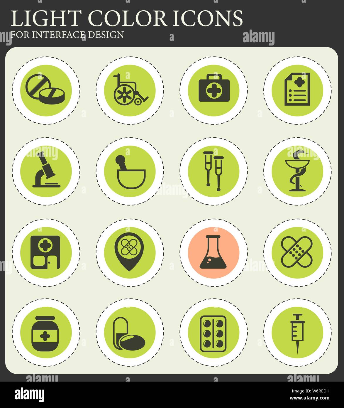 pharmacy vector icons for web and user interface design Stock Vector ...