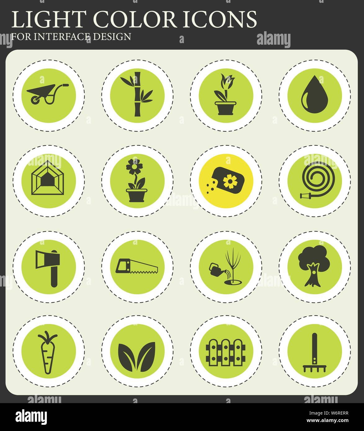 plants vector icons for web and user interface design Stock Vector ...